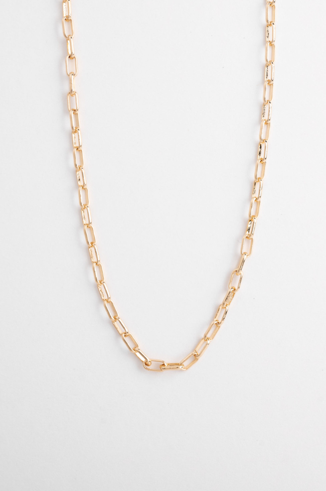 Gold Tiny Link Paperclip Necklace– Boxbar